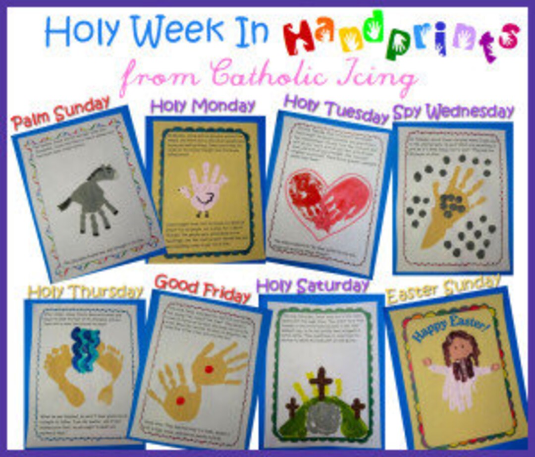 Holy Week Handprint Activity Book for Kids (instant Download) - Etsy