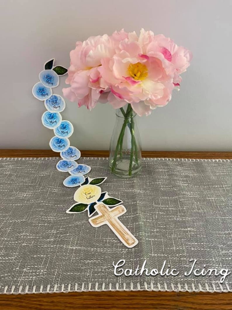 Rosary Roses Craft Printable - Etsy