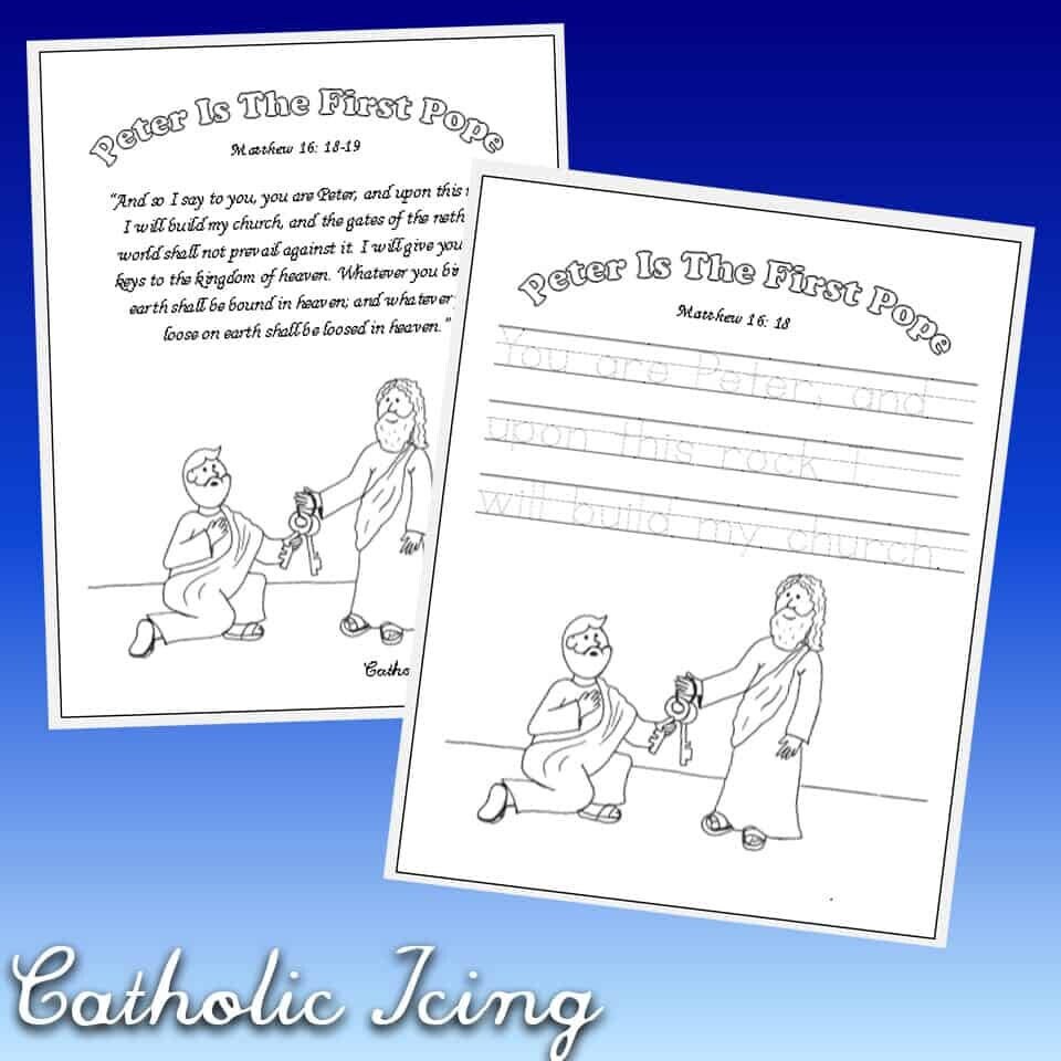 Saint Peter is the First Pope Printables Packet Instant Download No ...