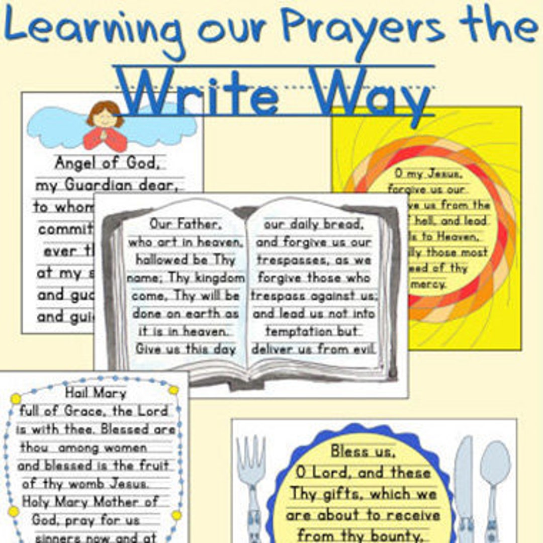 Learning Our Prayers the Write Way - Catholic Prayers Handwriting ...