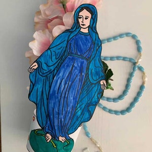 Printable Mary Statue Craft for Catholic Kids (instant Download) - Etsy