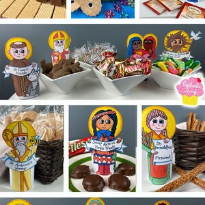 Printable Saint Food Labels for Kids: Catholic Feast Days (instant ...