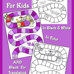 Printable Lenten Calendar for Kids and Families - Instant Download - No ...