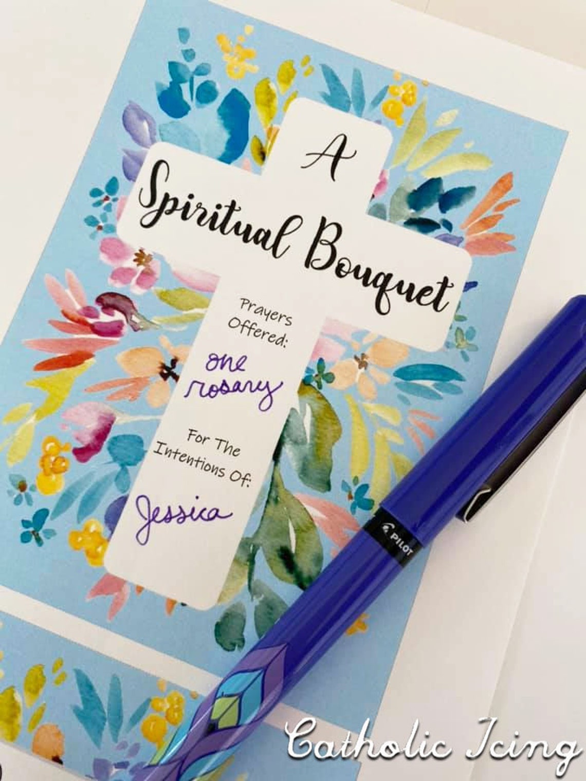 Spiritual Bouquet Printable Cards - Etsy UK