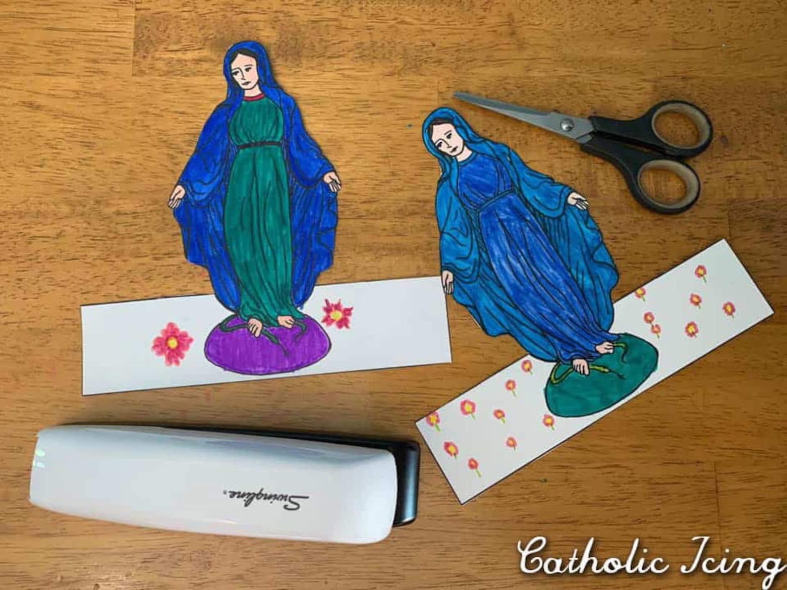 Printable Mary Statue Craft for Catholic Kids (instant Download) - Etsy