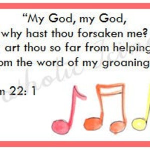 Psalm Scripture Memory Cards for Catholic Kids - Instant Download, Low ...
