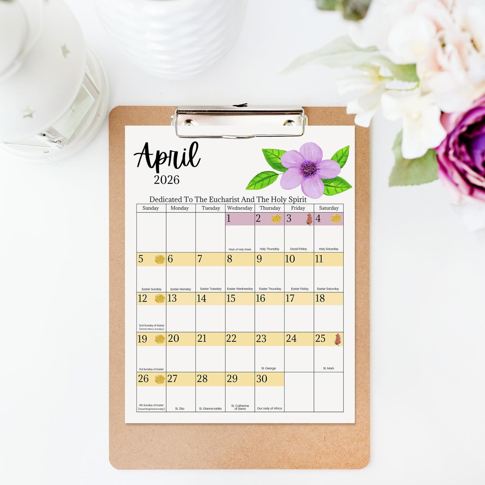 Printable Catholic Liturgical Calendar for 2026 (november 2025 ...