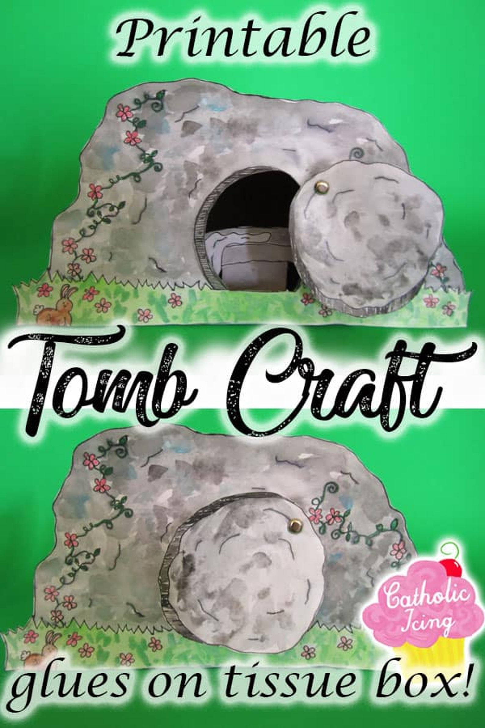 Resurrection Craft Printable in Black and White and Color - Etsy