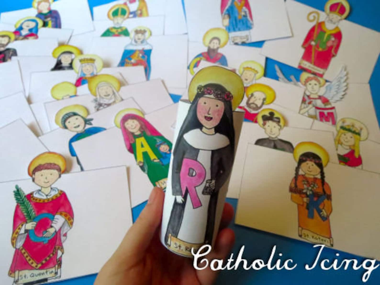 ABC Catholic Saints Printable Craft - Etsy