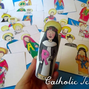 ABC Catholic Saints Printable Craft - Etsy