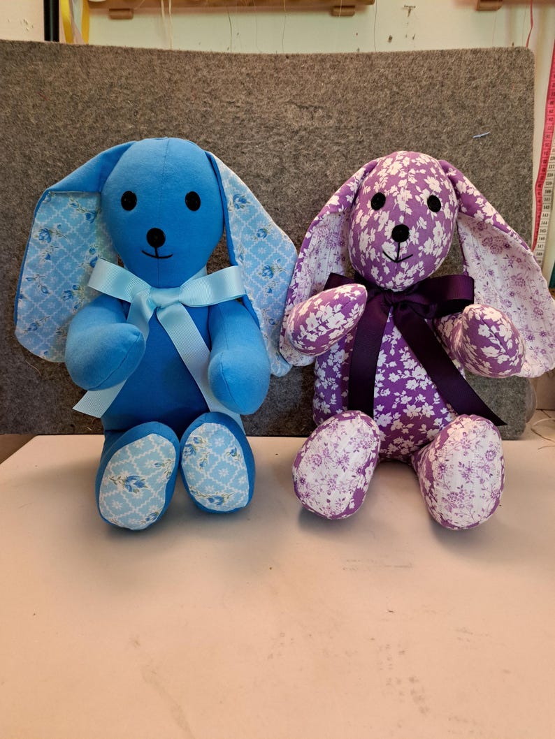 Memory Bunny 18" Keepsake Stuffed Animal Made From Loved One's Clothing ...