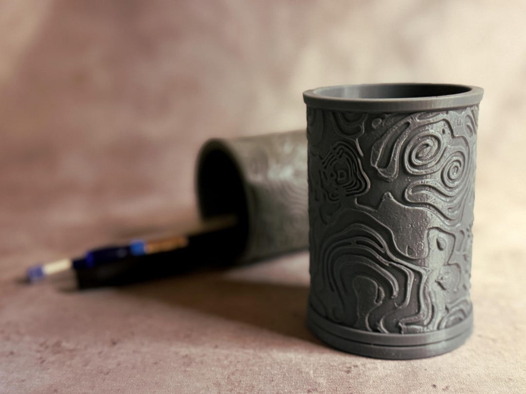 Geometric Wave Pen Holder - Etsy