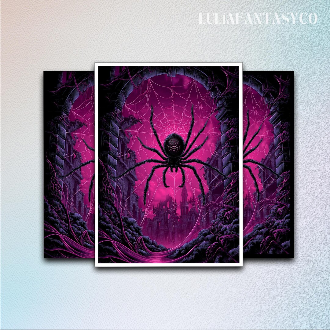 Mtg Card Sleeves,pink and Black Spider Card Sleeves,top Quality and ...