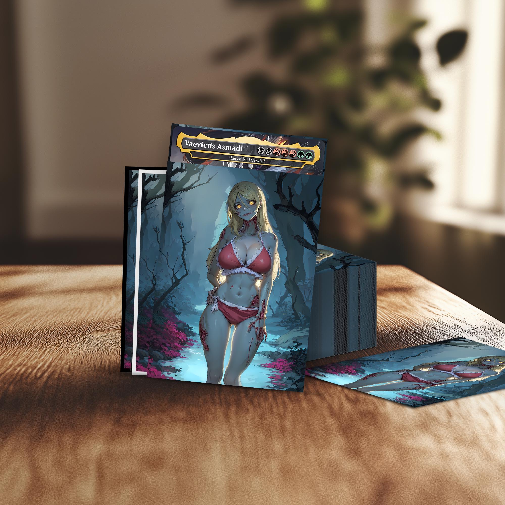 Mtg Card Sleeves Anime Female Zombie Waifu Card Sleeves Top Quality And