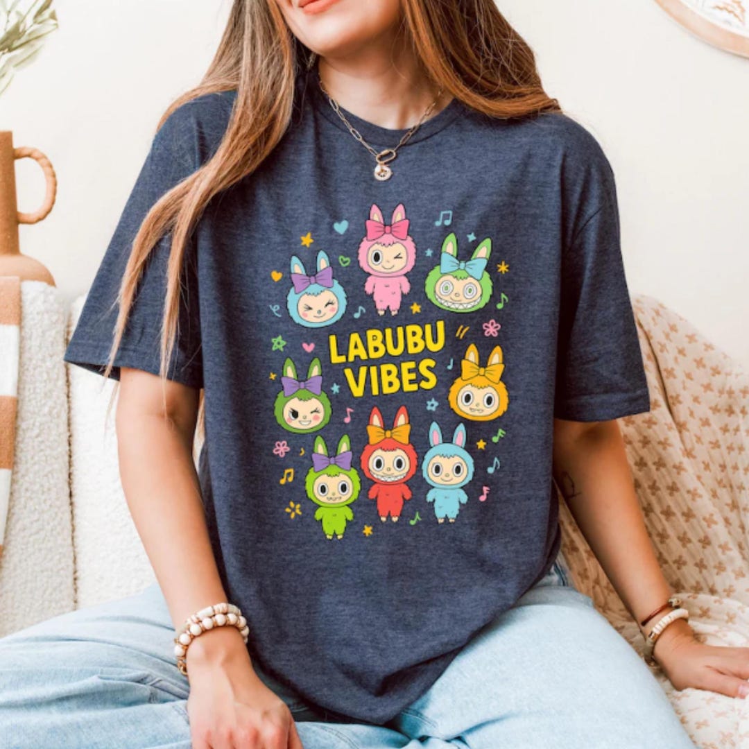 Labubu Shirt, Labubu Design, Cute Cartoon T-shirt , Gift for Her, Soft ...