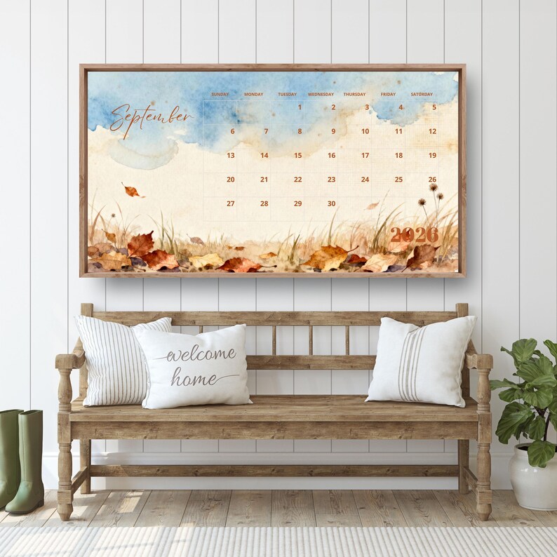 2026 Calendar Samsung Frame TV Art (digital Download), Vintage Blue ...