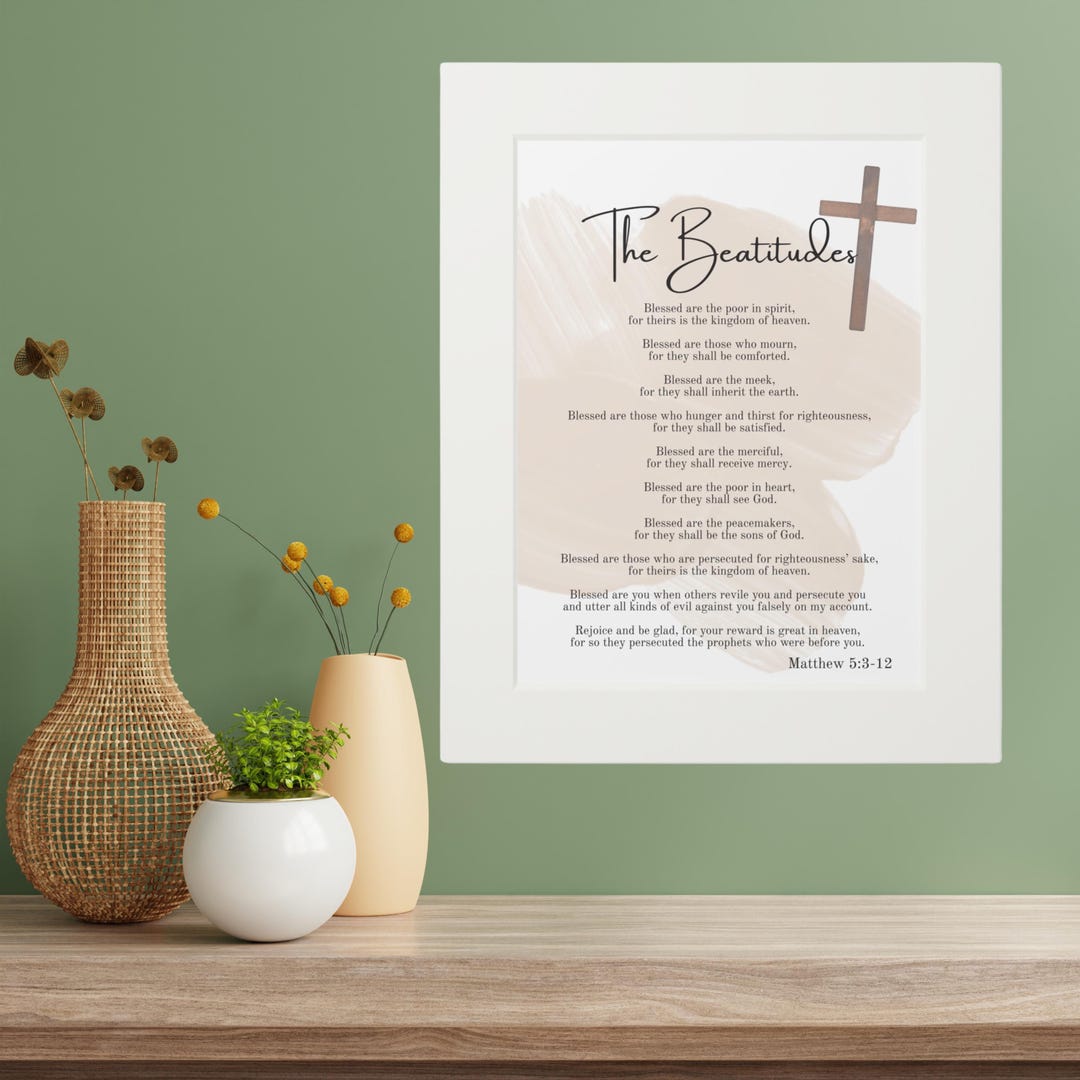 The Beatitudes, Sermon on the Mount - Christian Artwork, Inspirational ...