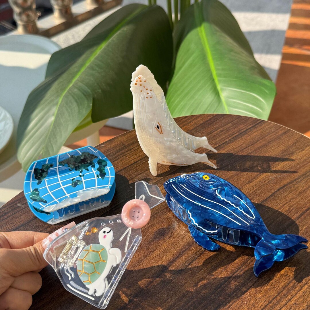 Whale Claw Clips, Note Hair Claw Clip,pianoclaw Clip, Acetate Hair ...