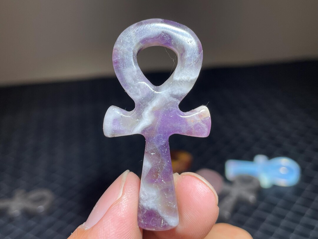 Amethyst Ankh: Natural Dreamy Quartz Crystal Healing Decor - Etsy