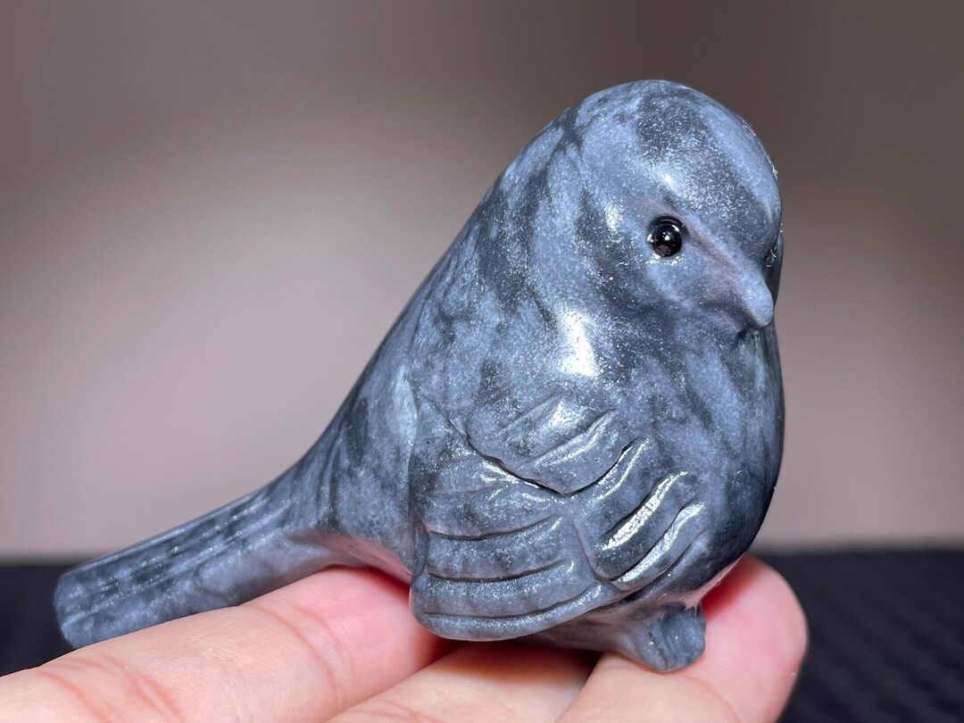 Gray Jade Bird Skull Carving: Natural Quartz Crystal Healing Gift - Etsy