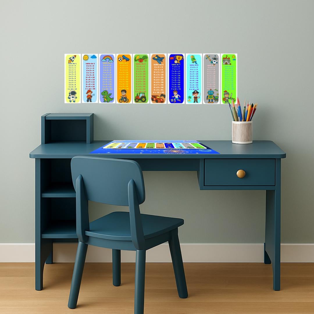 Multiplication Pack for Boys - Printable and Laminated PDF - Colorful ...
