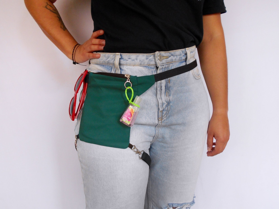 Unisex Mini Hip Pouch, Fluid Repellent Thigh Bag, Secret Fanny Pack ...