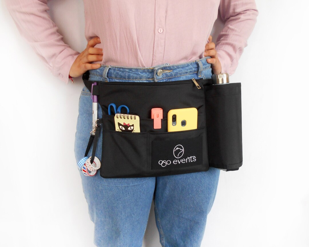 Large Waist Pouch With Custom Logo and Water Bottle Holder, Fanny Pack ...