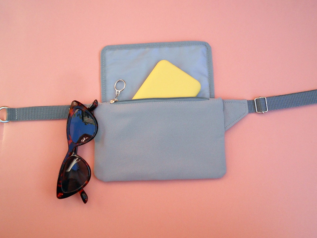 Pearl Gray Phone Fanny Pack, Crossbody Purse for Women, Small Waist ...