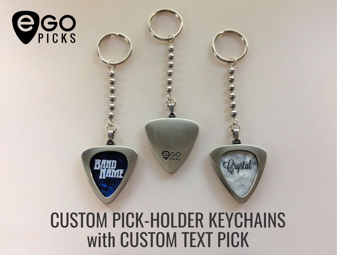 Egopicks Pick Holder KEYCHAIN W/ Custom Text GUITAR PICK - Etsy