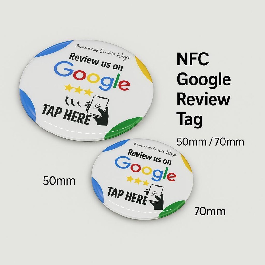NFC Google Review Sticker 5CM – Tap to Leave a 5-star Review | NFC Tag ...
