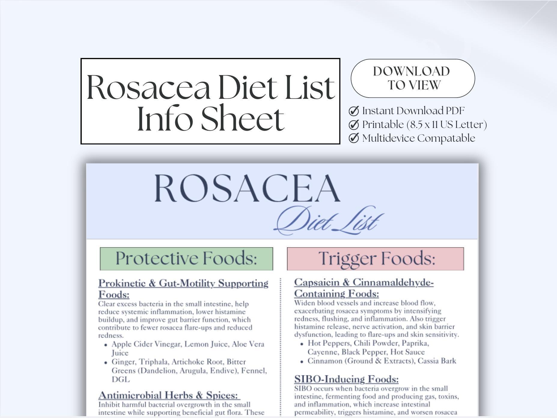 Rosacea Diet Guide | Anti-inflammatory and Low-histamine Foods | SIBO ...