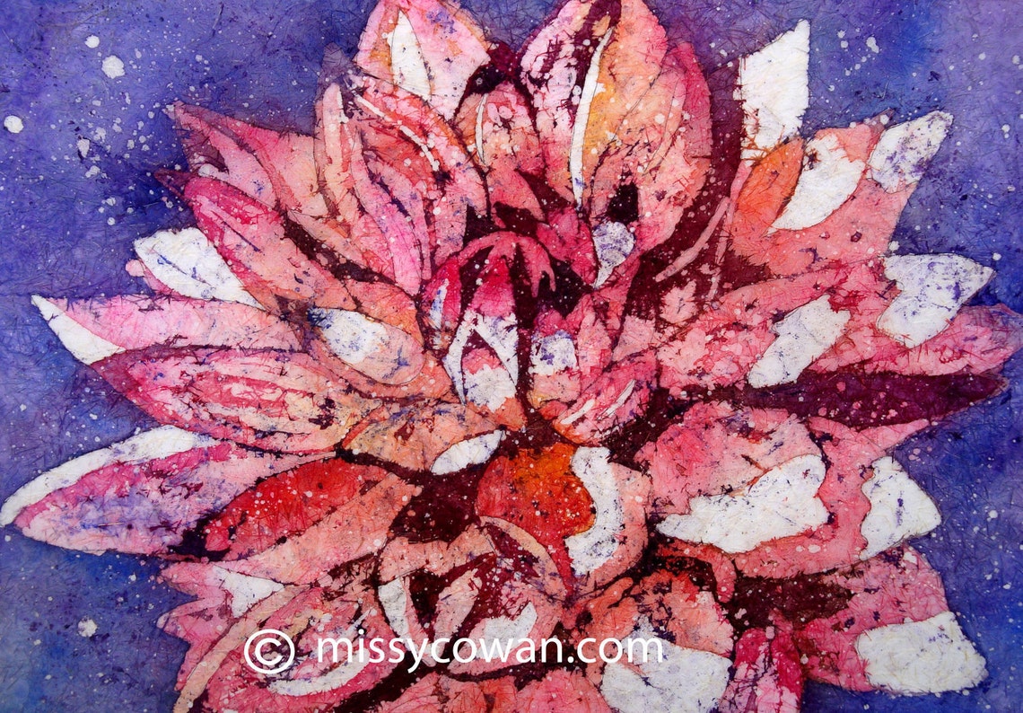 AUDACIOUS DAHLIA Giclee Print of Original Watercolor - Etsy