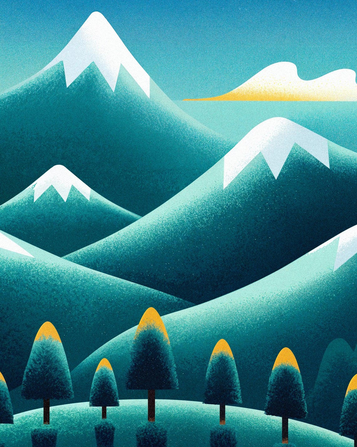 Pyrenees Poster – French Mountain Landscape Wall Art Modern Print - Etsy
