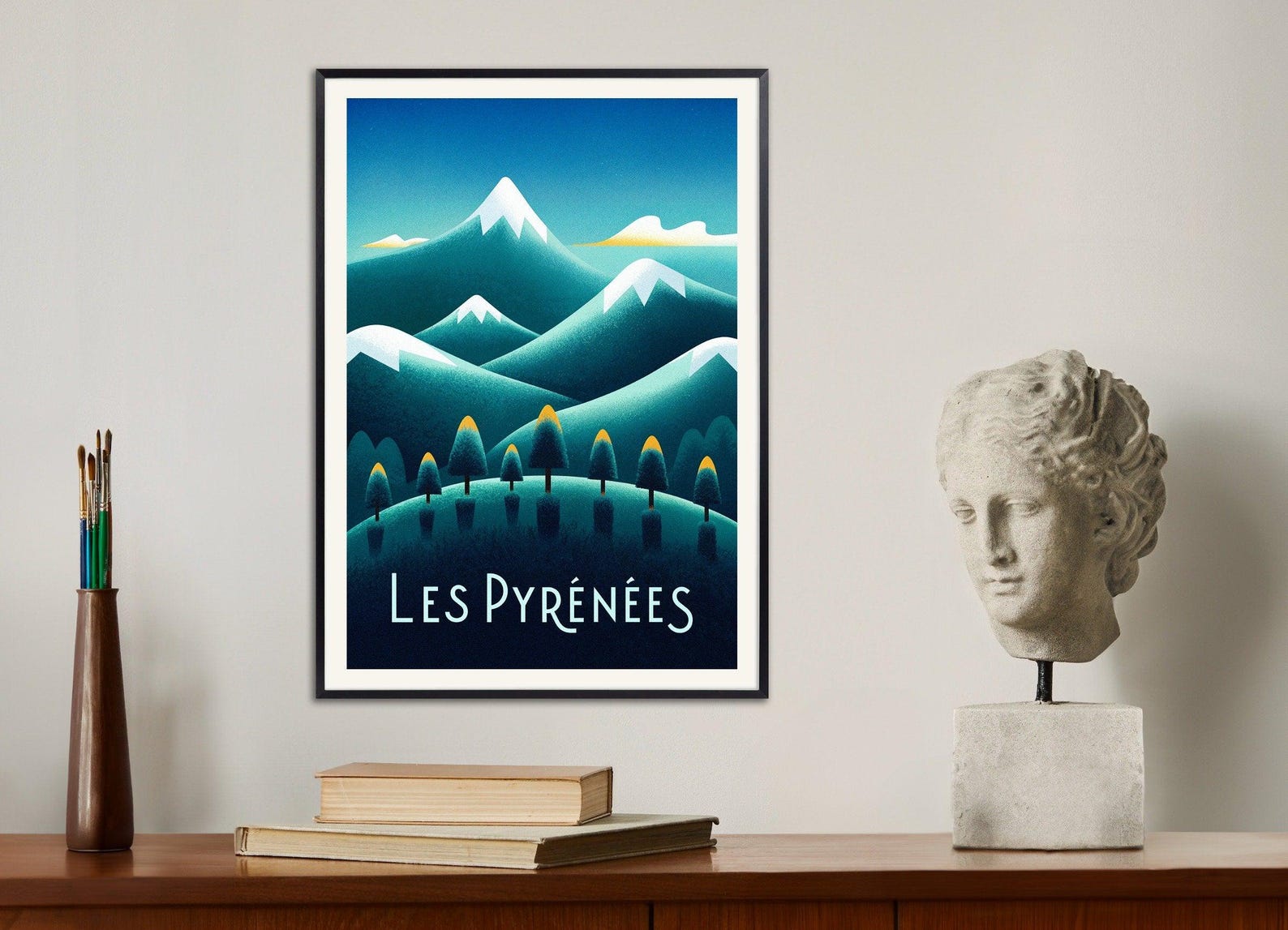 Pyrenees Poster – French Mountain Landscape Wall Art Modern Print - Etsy