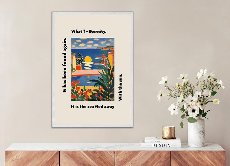 Rimbaud Print, Poetry, Boho Wall Art, Poem, French Design, Literary ...