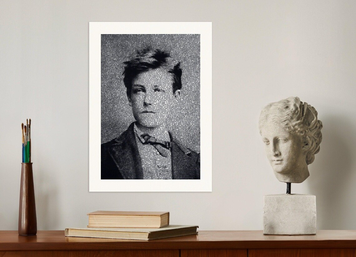 Arthur Rimbaud Illuminations Poster - French Poet Portrait Literary Art ...