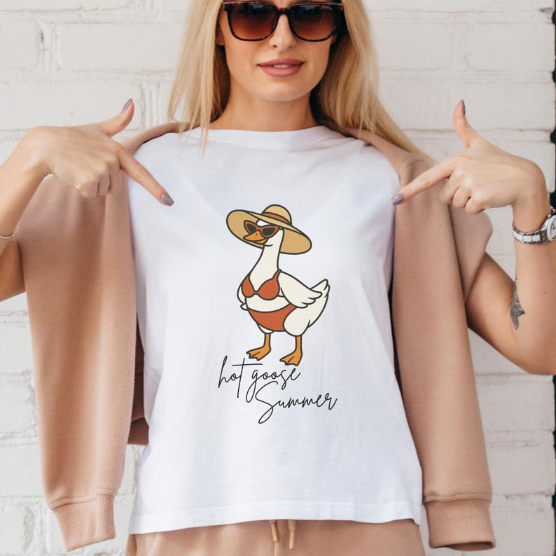 Hot Goose Summer SVG | Funny Porch Goose PNG | Sassy Summer SVG for ...