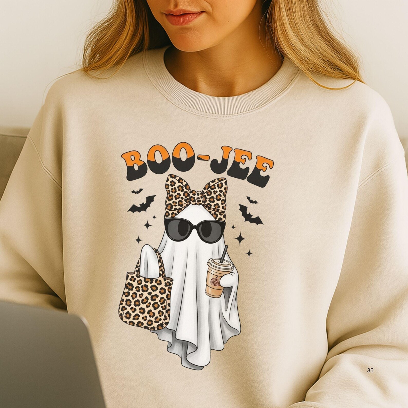 Boo-jee Ghost Leopard Bow Shirt: Funny Halloween Graphic | Digital ...