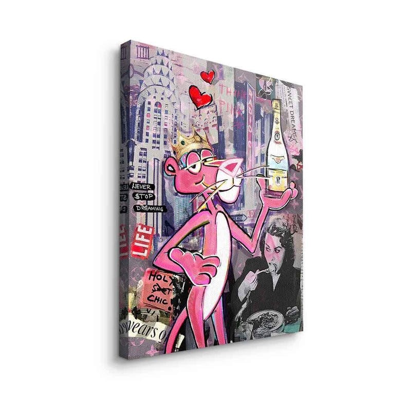 Pink Panther Art Canvas Painting Poster and Print Inspiring Pop Art ...