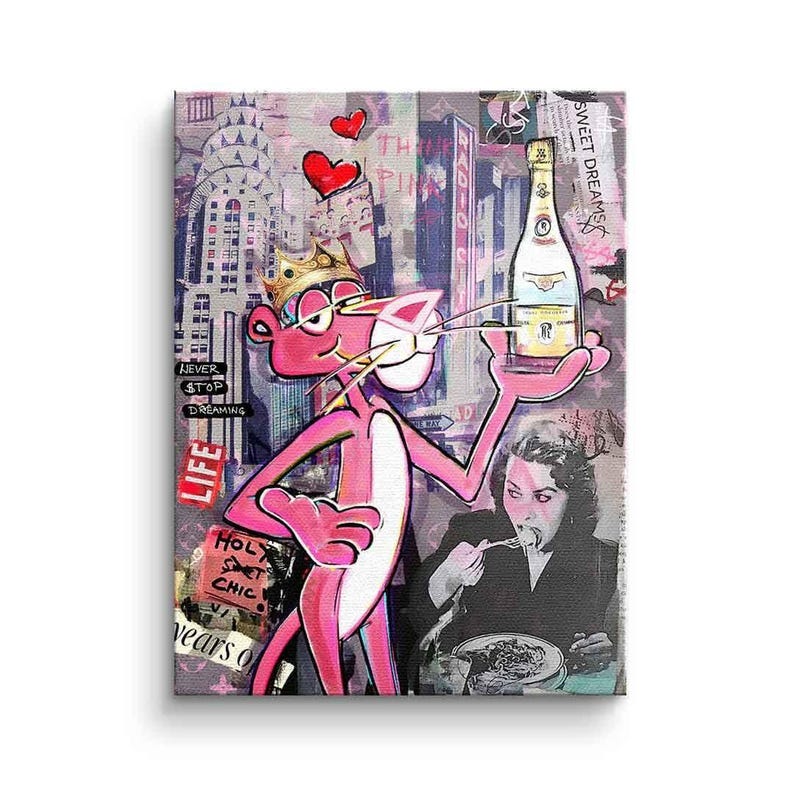 Pink Panther Art Canvas Painting Poster and Print Inspiring Pop Art ...