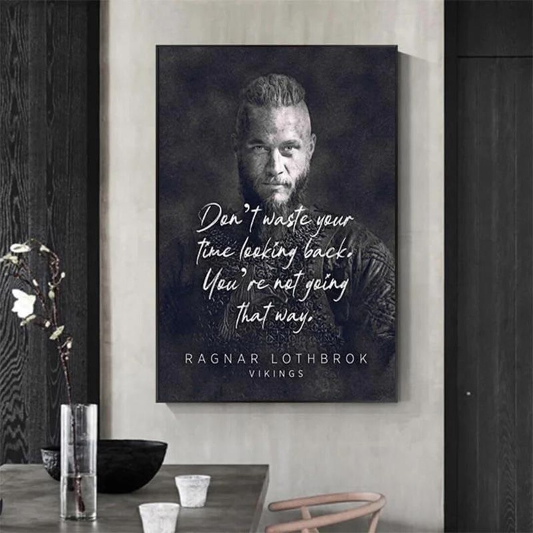 Vikings Ragnar Lothbrok Characters Classic Quote Wall Art Canvas ...