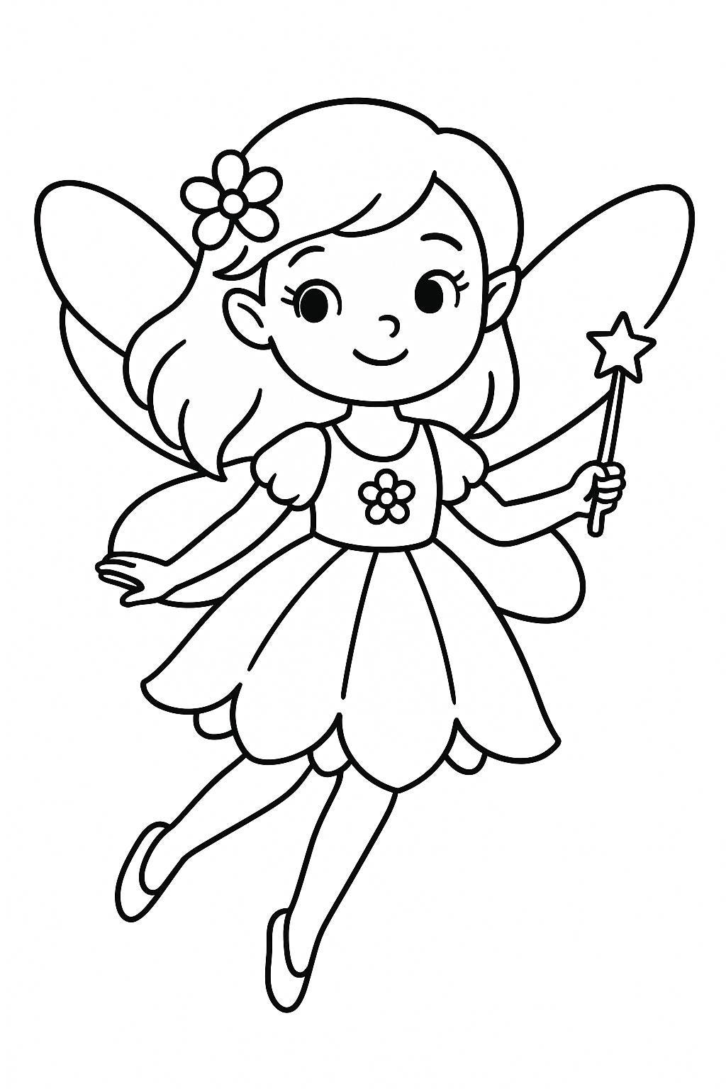 Easy Fun Fairy Coloring Book for Kids - Etsy
