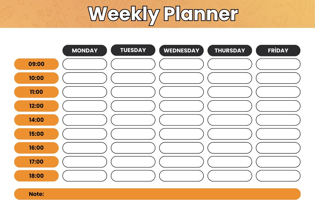 Minimal Weekly Planner | Printable Weekly Schedule | Editable Weekly ...