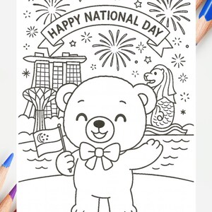 singapore national day coloring pages