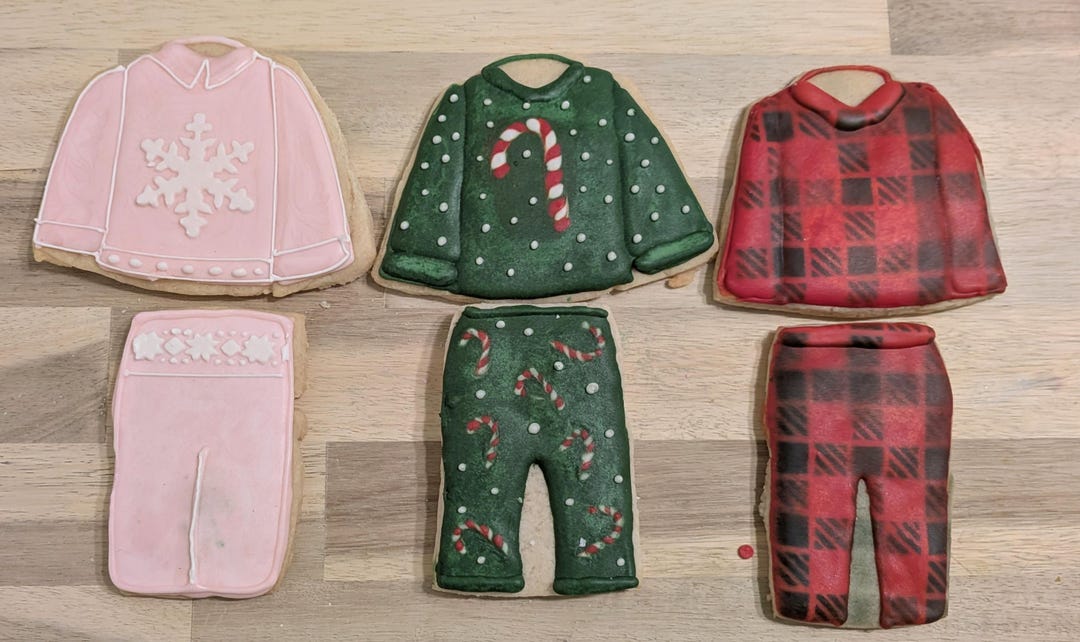 Vegan Christmas Pajama Cookies Gift Set - Etsy