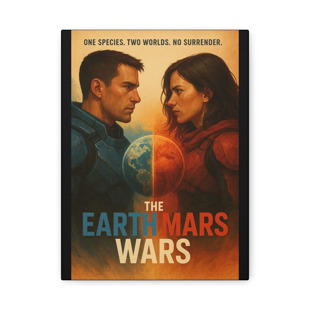 Earth-mars Wars Poster Sci-fi War Art Print | Aris Vs Rho Faceoff | One ...