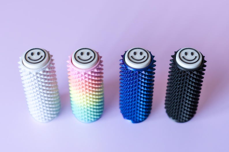 Spiked Sensory Roller With Textured Clicker Top & Wrist Strap - 4 ...