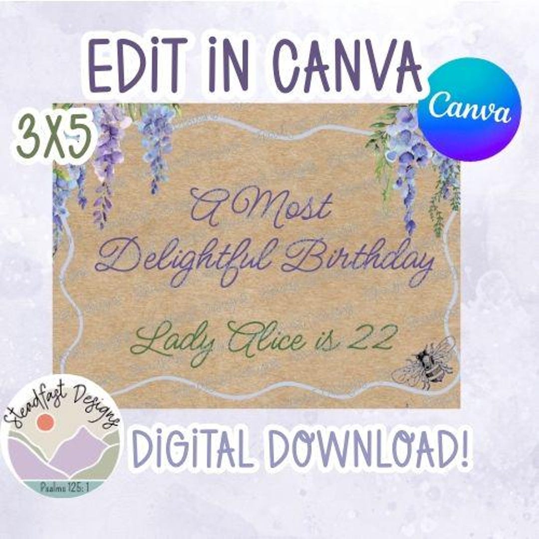 Bridgerton Birthday Banner Template | Floral Girly Birthday | Editable ...