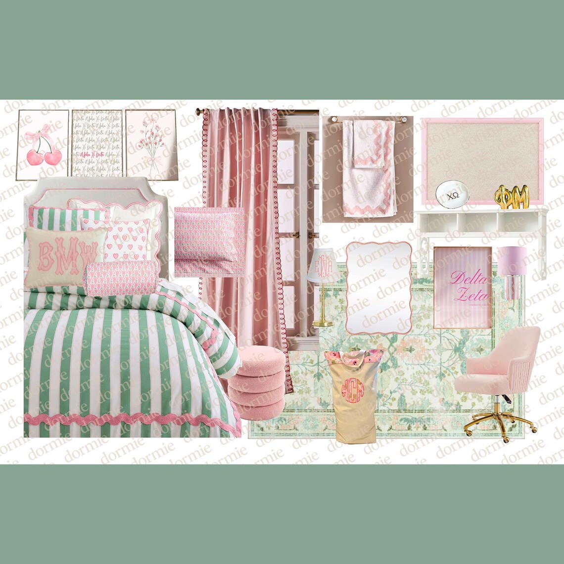 The Amelie Dorm Decor Design Kit – Aesthetic Dorm Room Shopping Guide ...