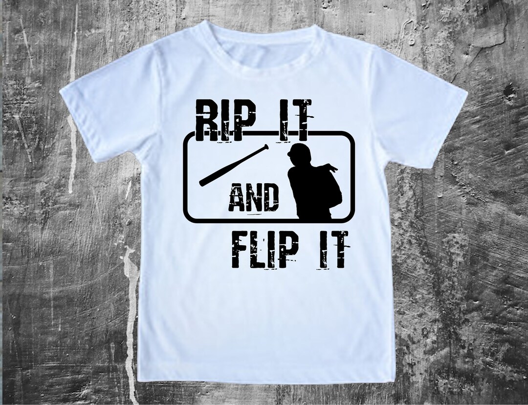 Rip It and Flip It Baseball T-shirt | Home Run Tee for Little League - Etsy